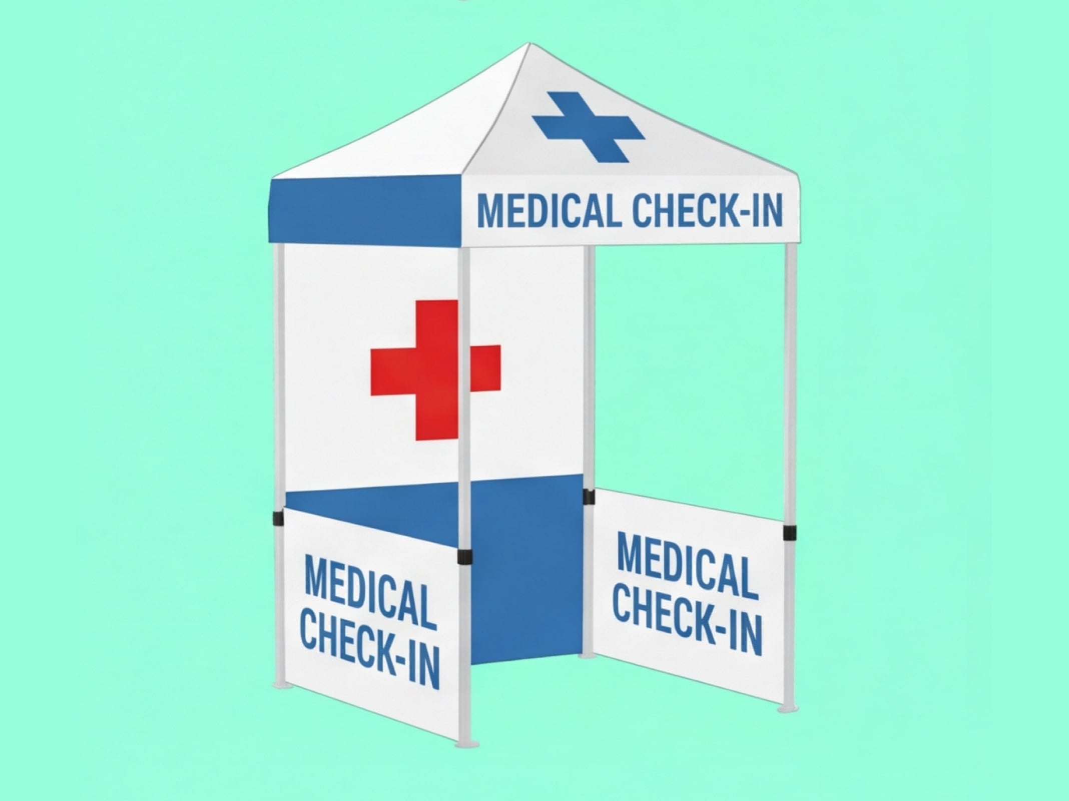 Custom Canopy Tent 5x5 for Hospital Medical Check-ins – PRINTDRILL