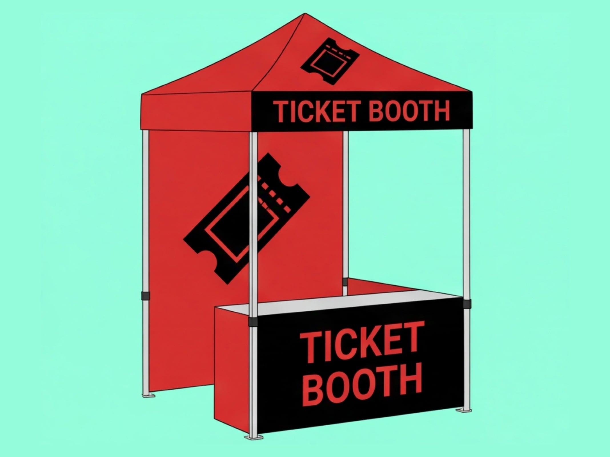 Custom Canopy Tent 5x5 for Ticket Booth – PRINTDRILL