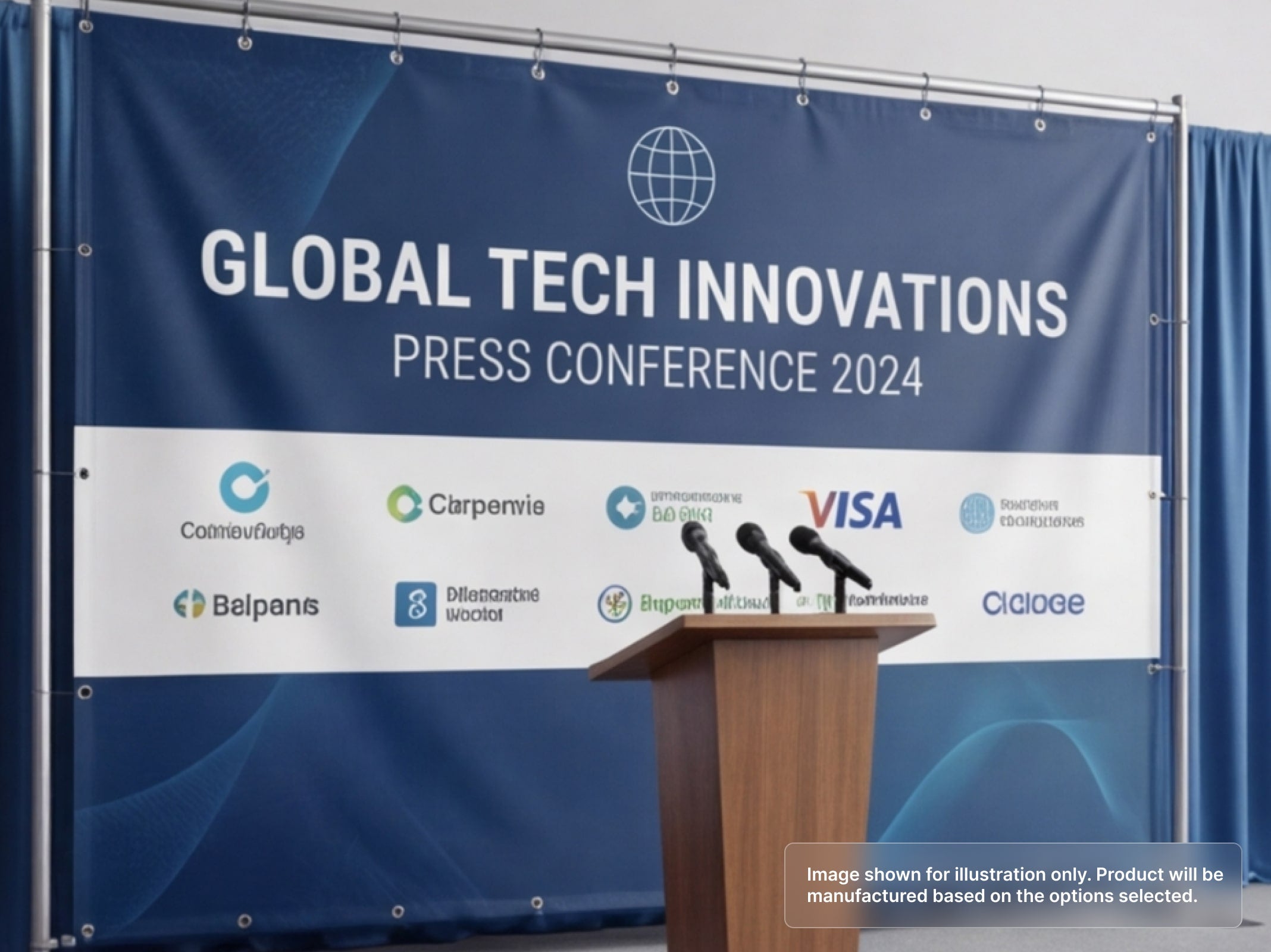 Custom Fabric Banner for Press Conferences – PRINTDRILL