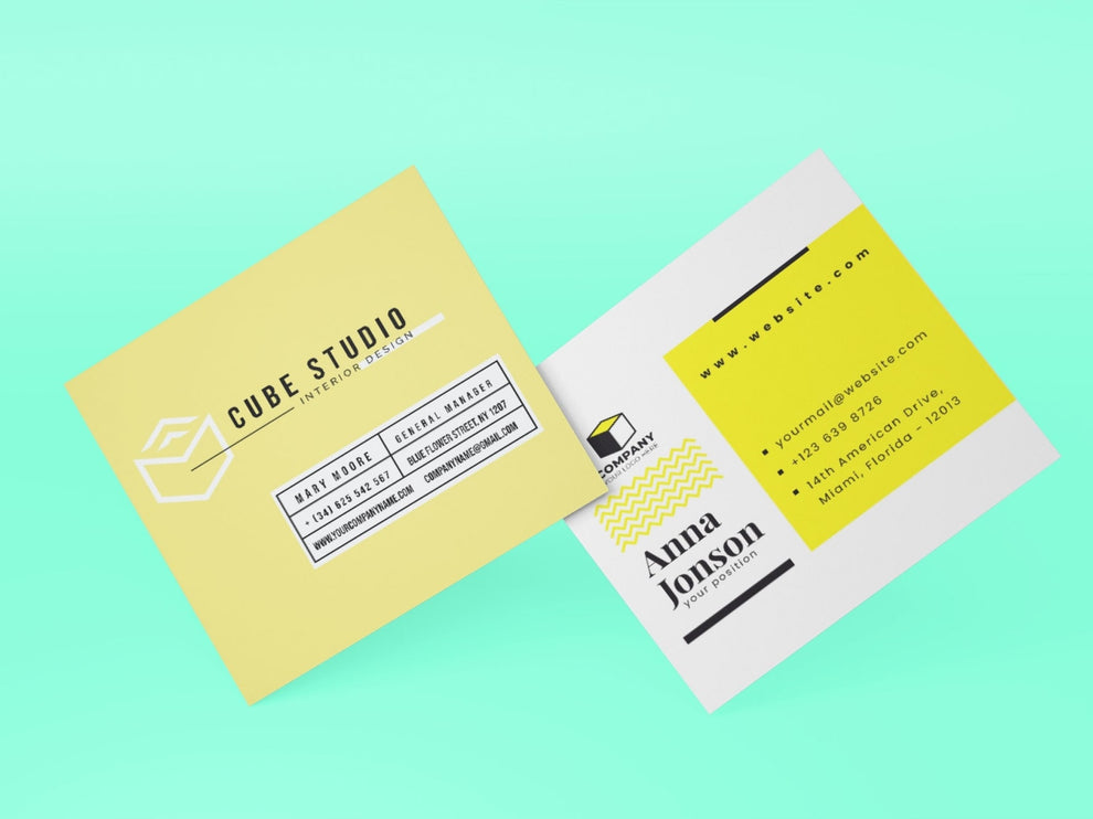 Custom Square Business Cards – Unique, Premium Design for Lasting ...