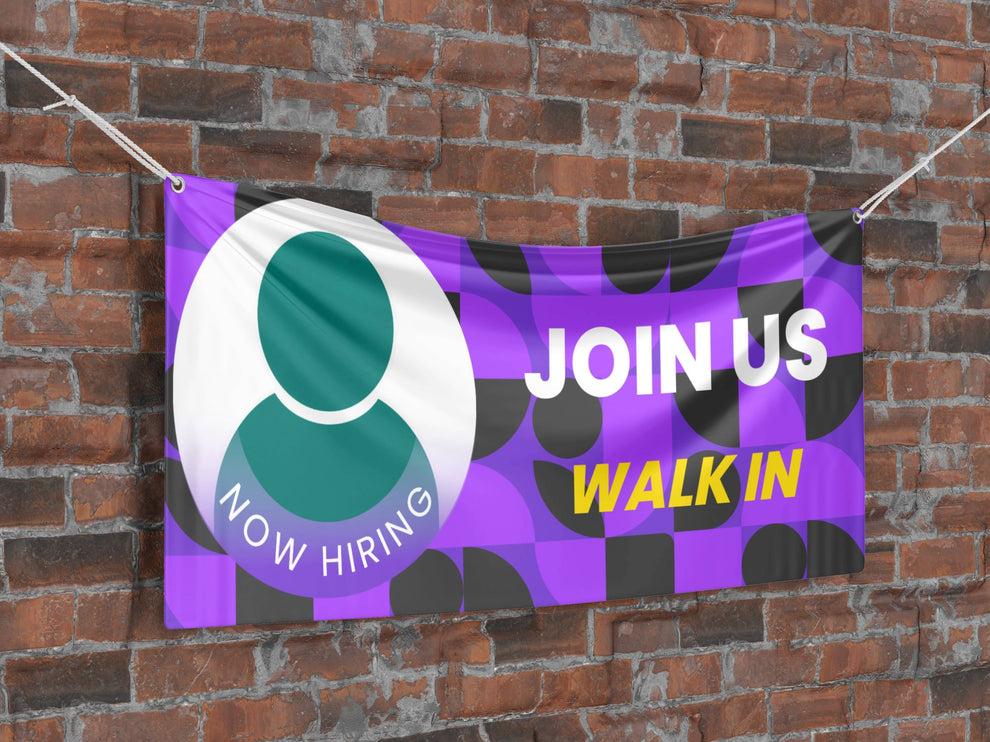 Custom “Now Hiring” Banners | Free Design | PrintDrill – PRINTDRILL