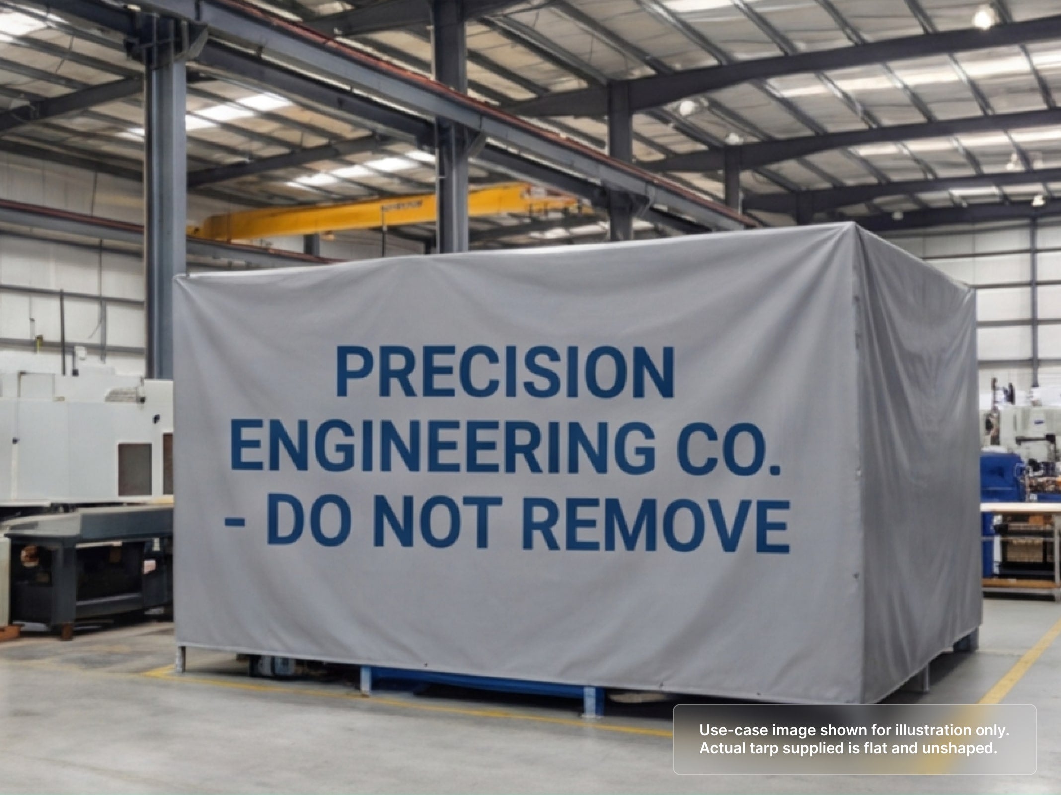 Printed Heavy Duty Vinyl Tarp for Manufacturing – PRINTDRILL