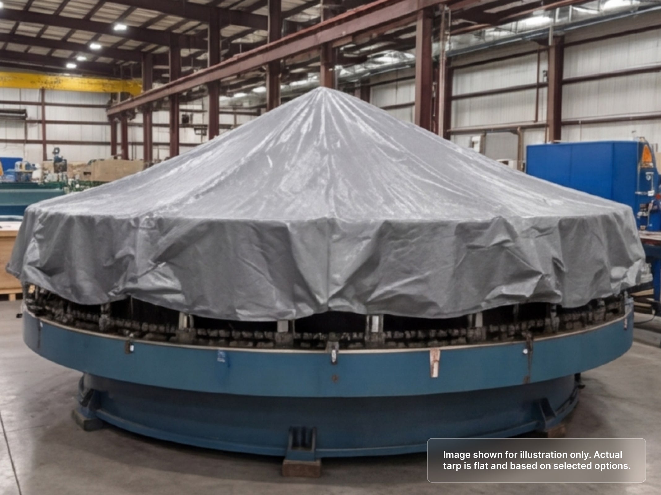 Round Heavy Duty Vinyl Tarp for Manufacturing – PRINTDRILL