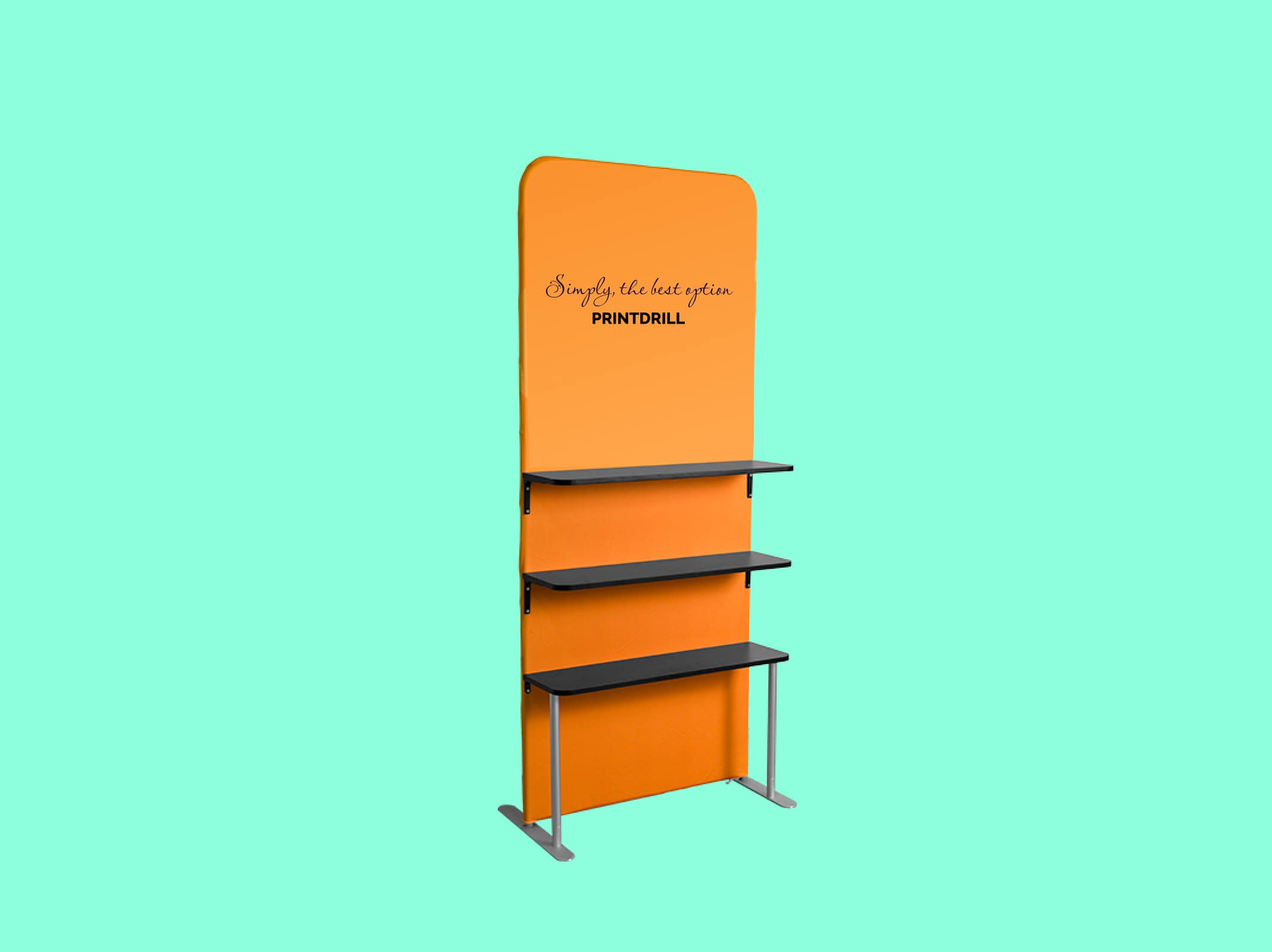 Tension Fabric Display Rack | Backwall Stand with 3-Tier Shelves ...