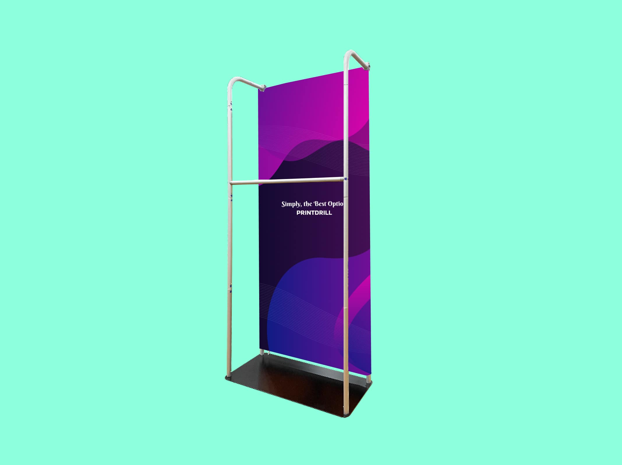 Tension Fabric Stand With Hanging Rail | Apparel Display Stand – PRINTDRILL